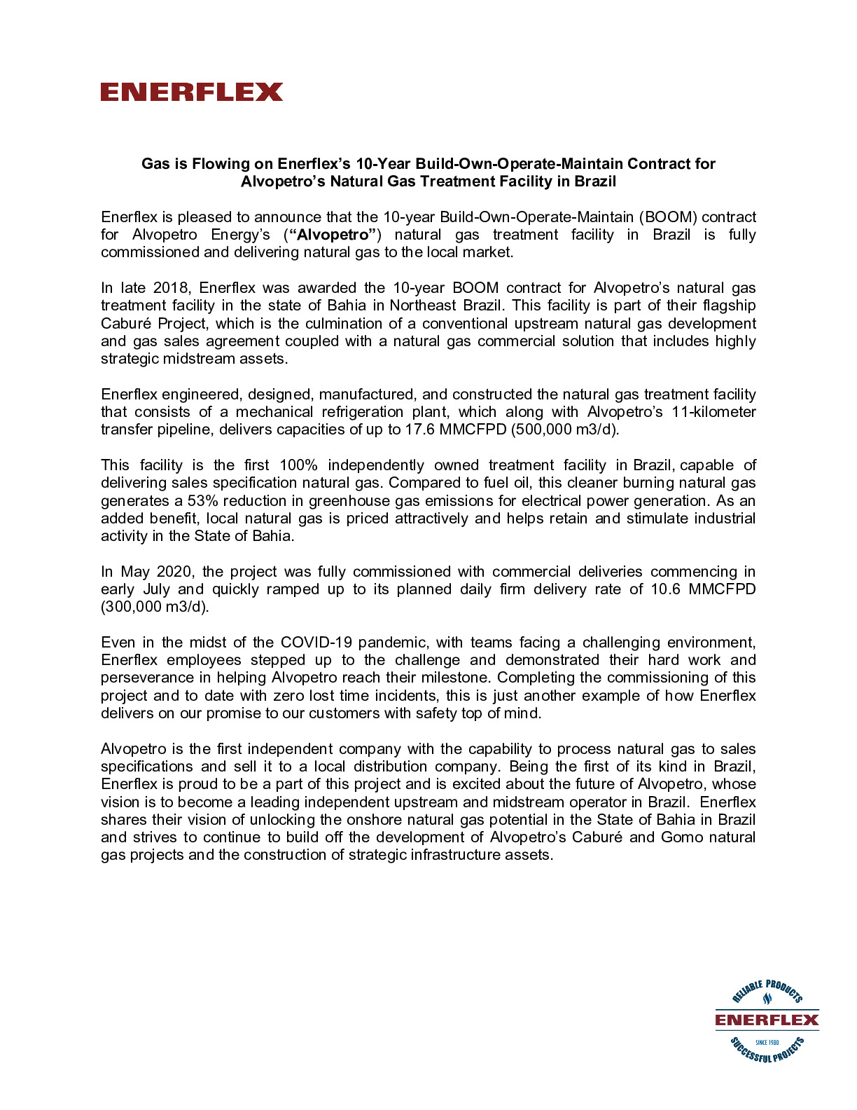 Gas is Flowing on Enerflex’s 10-Year Build-Own-Operate-Maintain ...